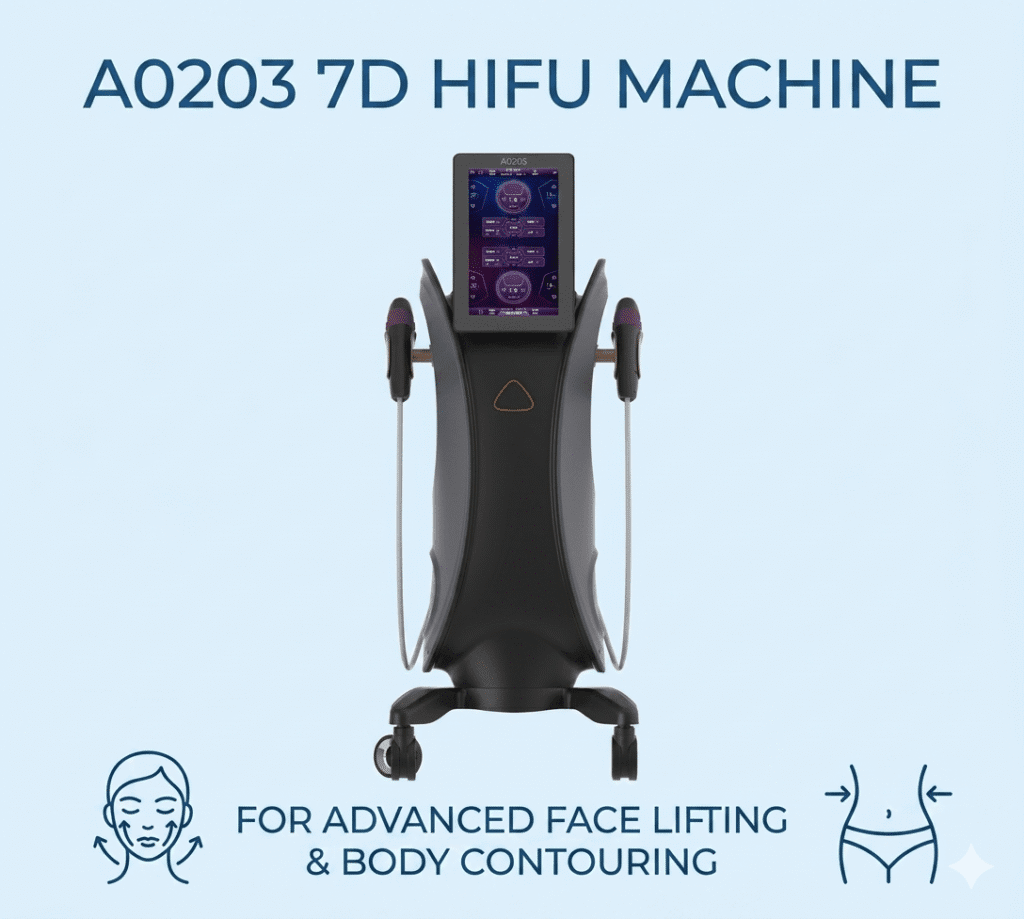 A0203 7D HIFU Machine with Macro Micro Focused Ultrasound for Advanced ...